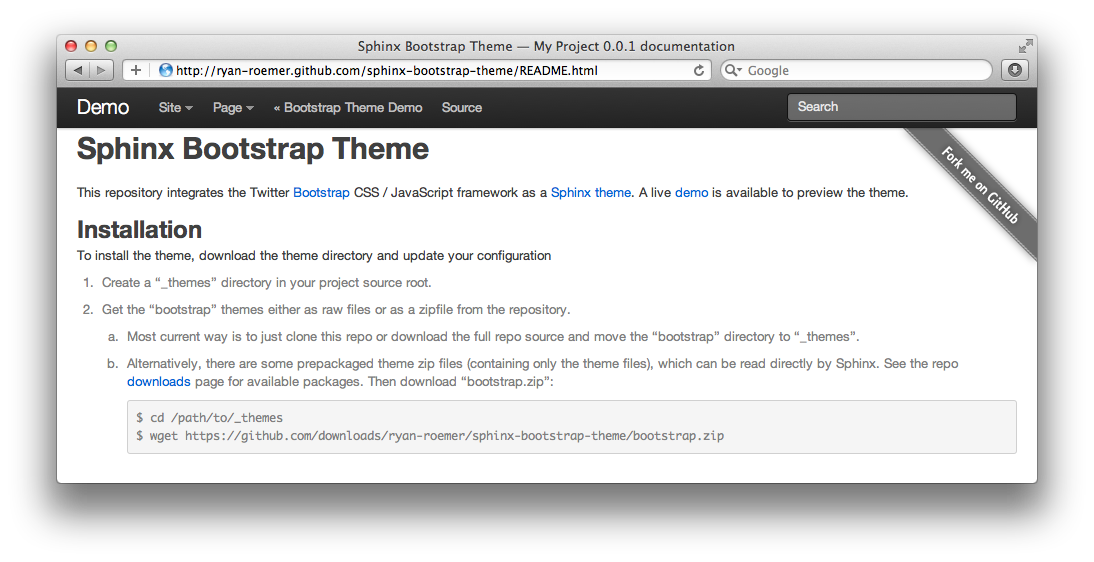 Twitter Bootstrap Theme for Sphinx · Loose Bits